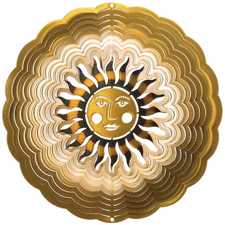 Next Innovations Small Sun Face Antique Gold Wind Spinner 101405019-GOLD | Zoro